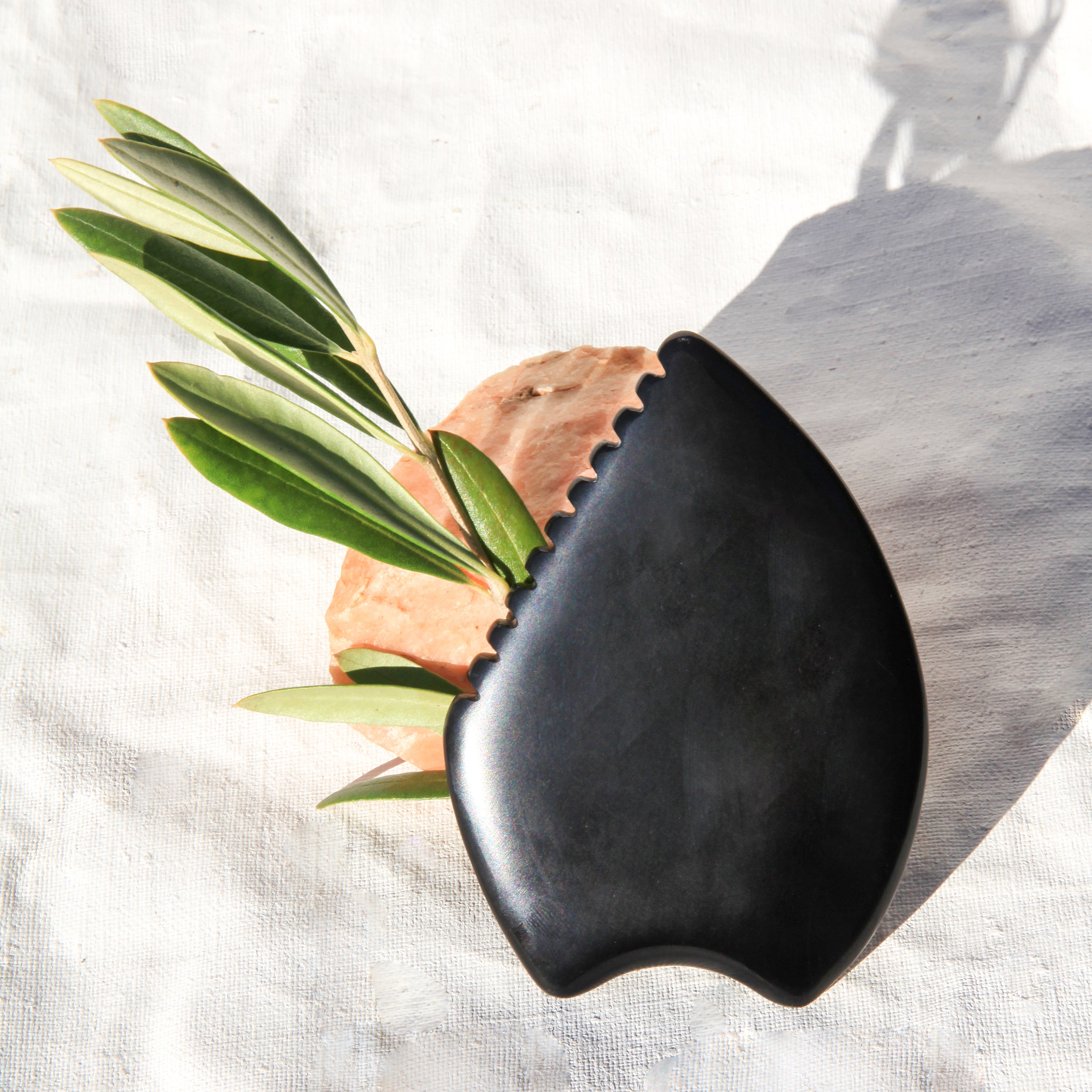 Gua Sha Stone with Comb Edge – Lulu Organics